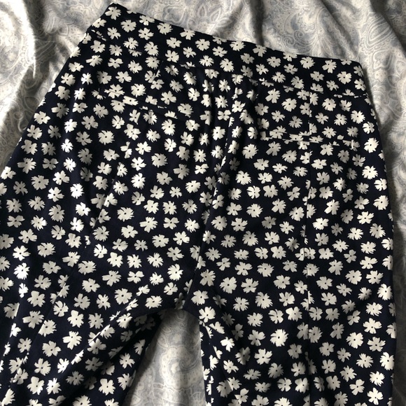 J. Crew | Pants & Jumpsuits | Navy Flower Pants | Poshmark
